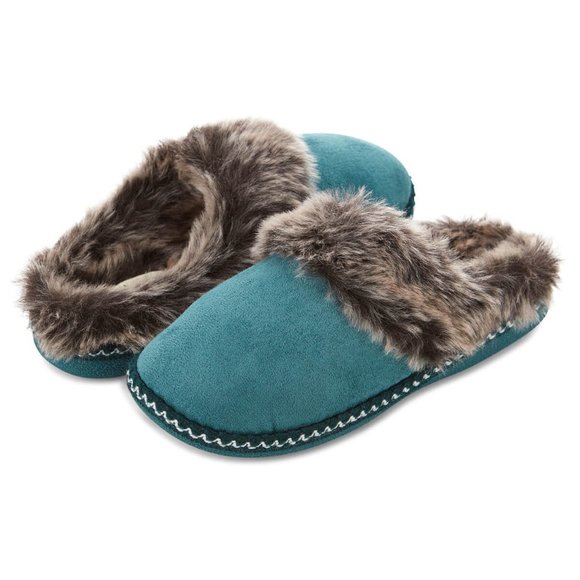 floopi | Shoes | Womens Selene Faux Suede With Aztec Trim Clog Slippers ...